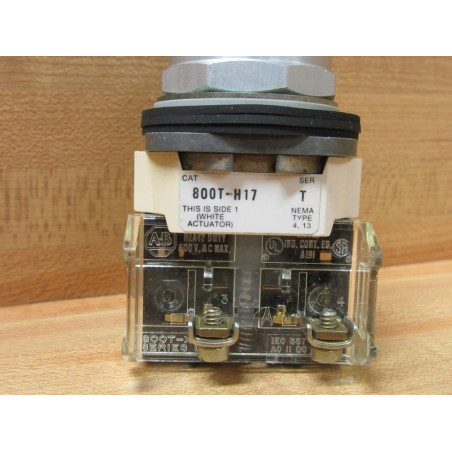Allen Bradley 800T-H17D1 Selector Switch 800TH17D1 W800T-XD1 - New No Box