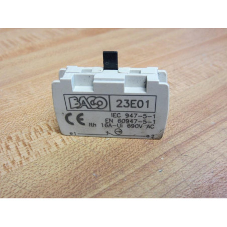 Baco 23-E01 Contact Block 23E01 (Pack of 5) - Used