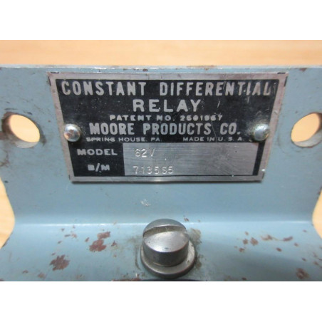 Moore Products 62V Constant Differential Relay - New No Box