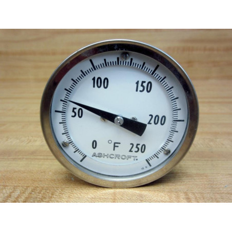 Ashcroft 2502874 Bimetallic Temperature Gauge 0-250°F Model E - New No Box