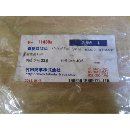 Takeda Trade F-11438a Helical Disk Spring F11438a