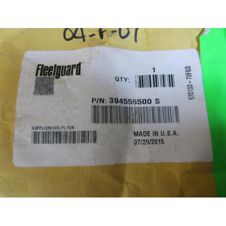 Fleetguard 394556500 S Air Filter Kit 394556500S