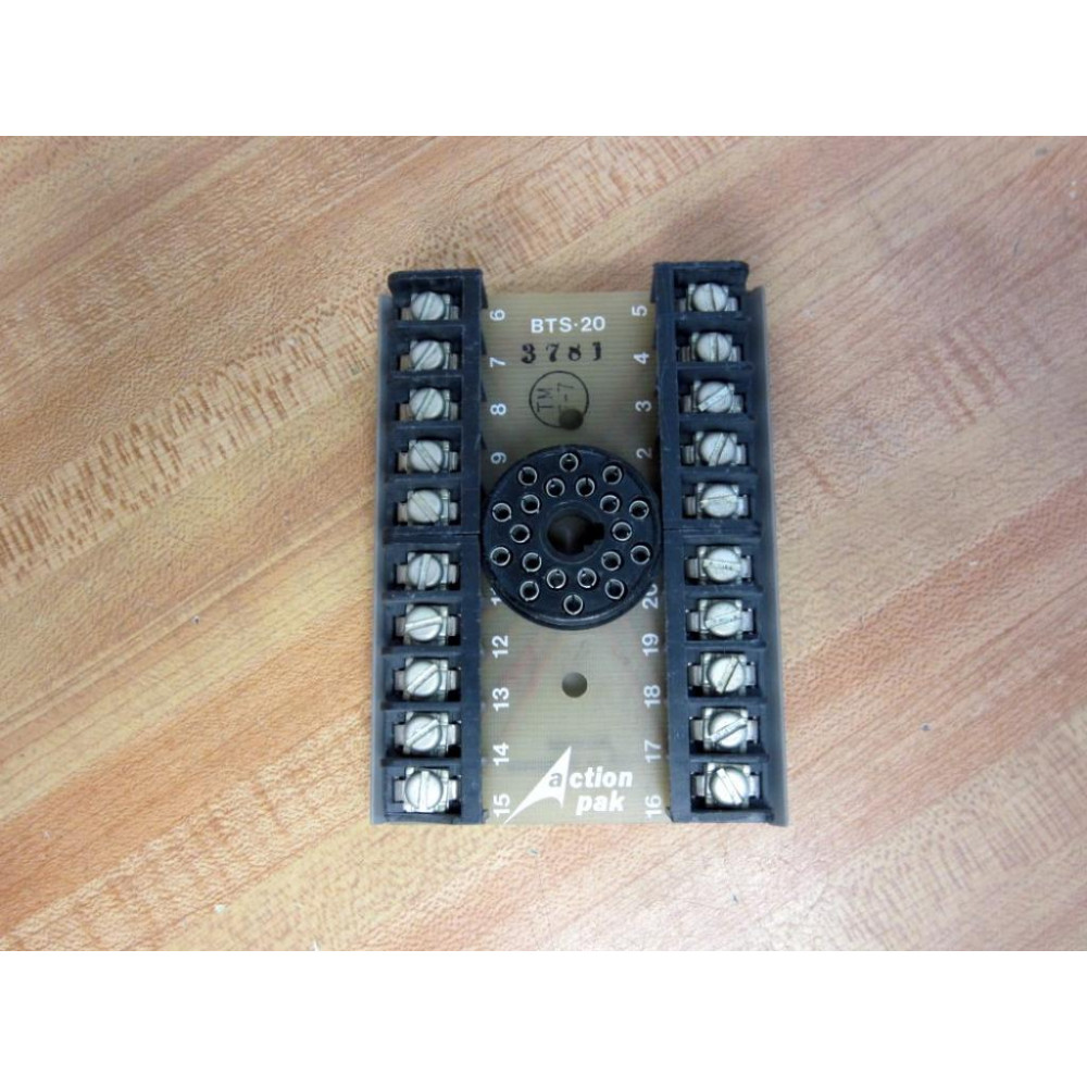 Action Pak BTS-20 Relay Socket Board BTS20 - New No Box