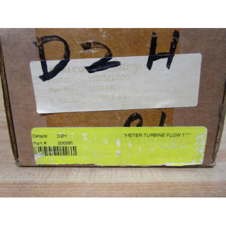 Invalco WG31000 FMC Turbine Flowmeter 81024401