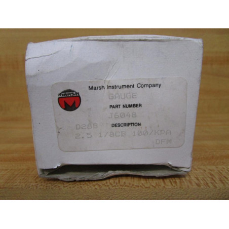 Marsh Instrument J6048 Pressure Gauge