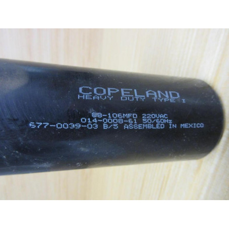 Copeland 014-0008-61 Capacitor 014000861 - Used