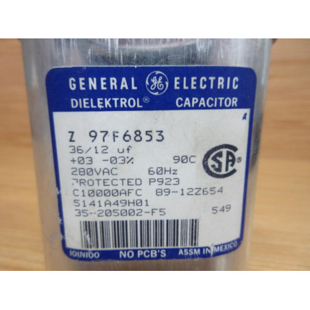General Electric Z 97F6853 GE Dielektrol Capacitor 32-205002-F5 - Used