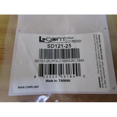 L-Com SD121-25 Global Connectivity Hood SD12125 (Pack of 10)