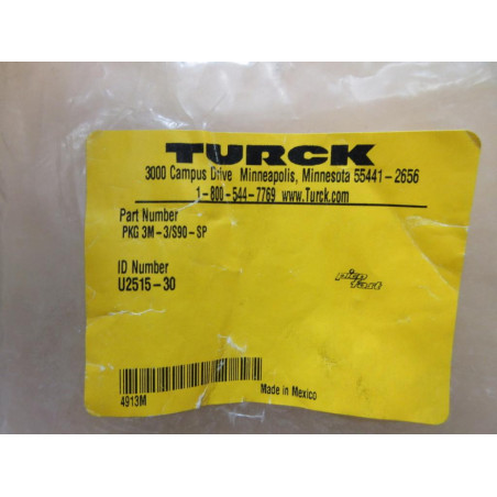 Turck PKG 3M-3S90-SP Connection Coil Cordset U2515-30