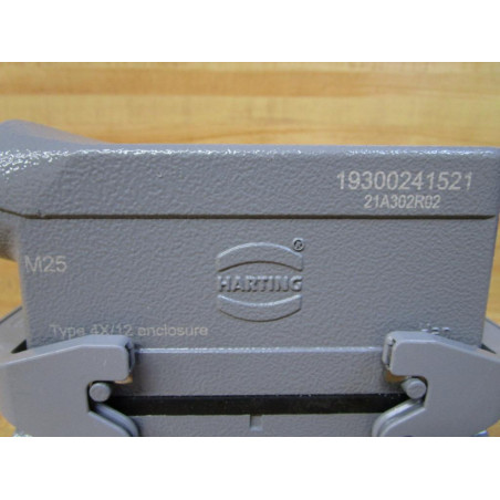 Harting Han 24B-asg1-QB-M25 Socket Housing 19300241231 WHood - New No Box