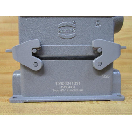 Harting Han 24B-asg1-QB-M25 Socket Housing 19300241231 WHood - New No Box