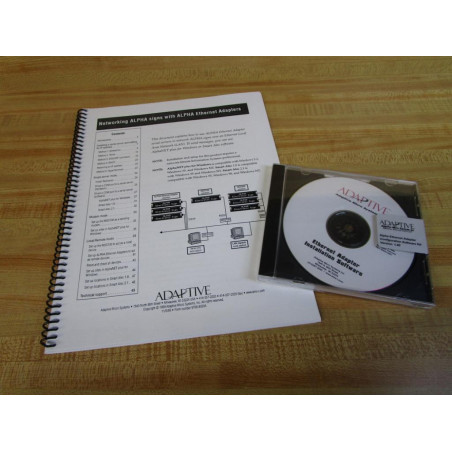 Adaptive Micro Systems 10889120 Alpha Ethernet Adapter Software Kit ...