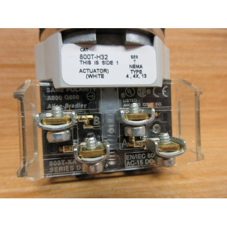 Allen Bradley 800T-H32 Keyed Selector Switch Ser T, W800T-XA , Key ...