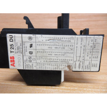 ABB T25 DU Thermal Overload Relay T25DU 18-25A - Used