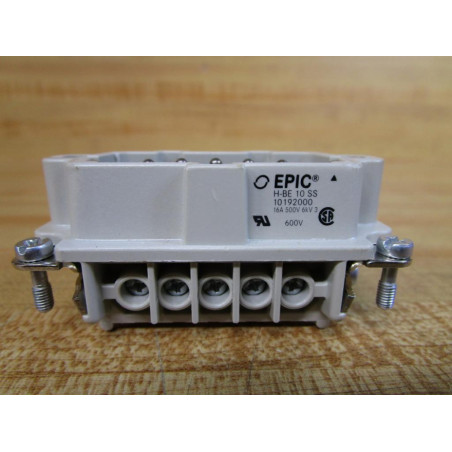 Epic Lapp 10192000 Male Connector H-BE 10 SS - New No Box
