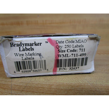 Brady WML-711-499 Wire Marking Labels 32637