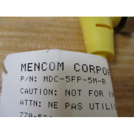 Mencom MDC-5FP-5M-R Cordset MDC5FP5MR - New No Box
