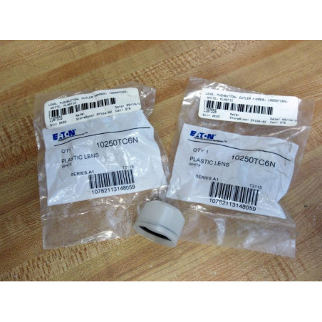 Cutler Hammer 10250TC6N Plastic Lens White (Pack of 2)