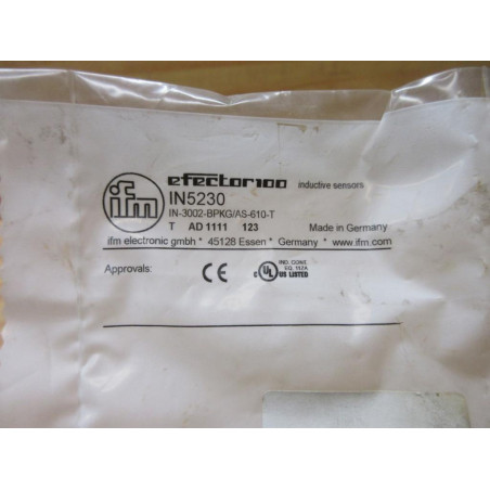 IFM Efector IN-3002-BPKGAS-610-T Inductive Sensor IN5230