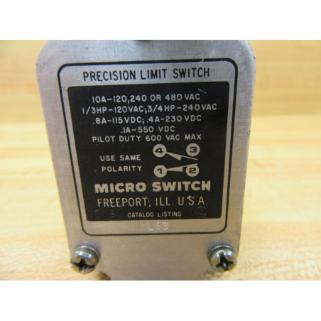 Micro Switch 1LS3 Precision Limit Switch - Used