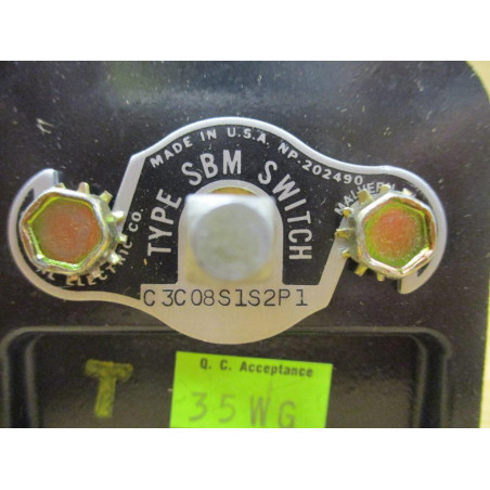 General Electric C3C08S1S2P1 GE Control Switch SBM C3C08S1S2P1 - New No Box