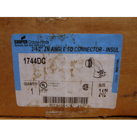 Cooper Crouse Hinds 1744DC Eaton 2-12" FMC 90° Connector