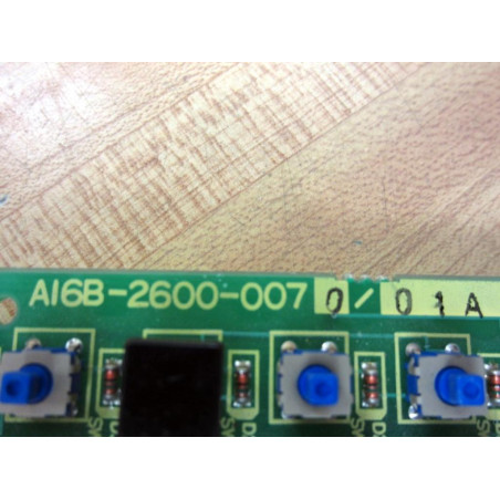Fanuc A16B-2600-0070 61-Key Keyboard 01A Missing 6 Button-Tops - Used
