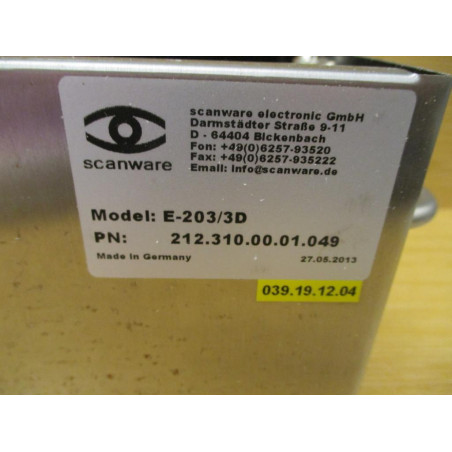 Scanware 212.310.00.01.049 Enclosure Drawer E-2033D - New No Box