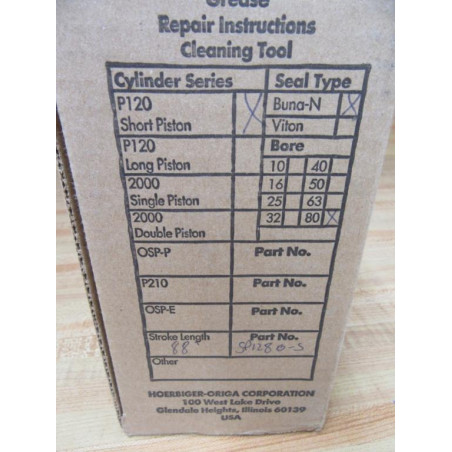 Origa SP128-B-S Hoerbiger Service Pack SP128BS Stroke 88" Bore 80mm