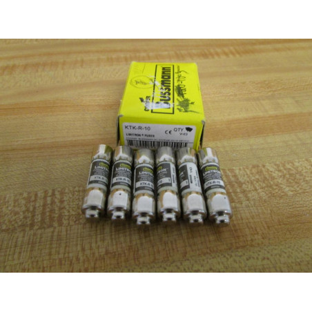 Buss KTK-R-10 Bussmann Fuse Cross Ref 4XC25 (Pack of 6)