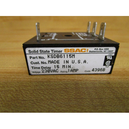 SSAC KSDB6115M Solid State Timer 4396B - Used