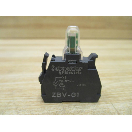 Telemecanique ZBV-G1 Schneider Green Light Module ZBVG1 110-120VAC ...