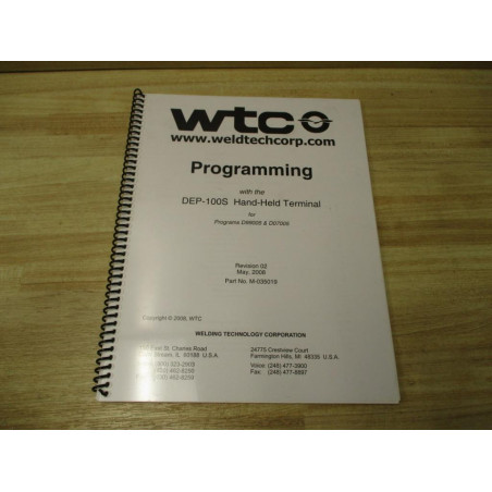 Welding Technology 937-1009 Hand Held Terminal DEP 105s - New No Box