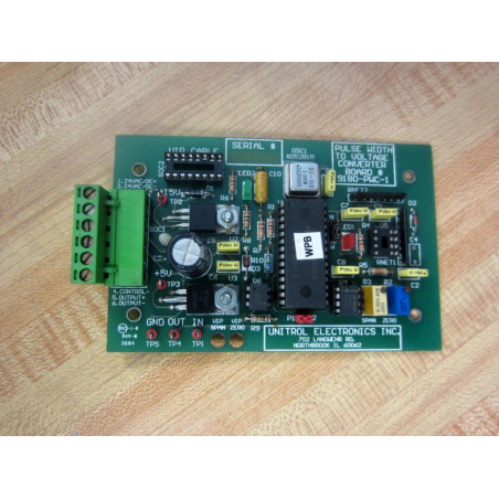 Unitrol Electronics 9180-PWC-1 Pulse Width to Voltage Converter Bd ...