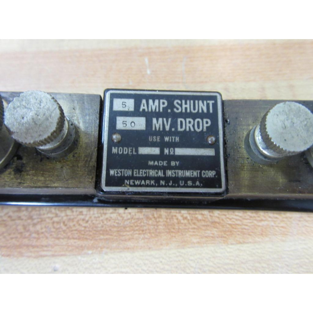 Weston 5 Amp Shunt 50 MV Drop Shunt Meter - Used