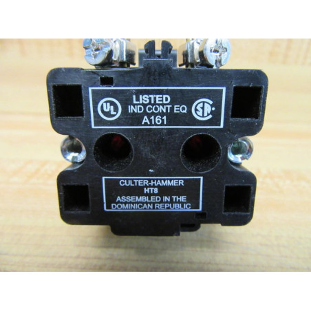 Cutler-HammerEaton HT8HBRT2 Pilot Light Assembly - New No Box