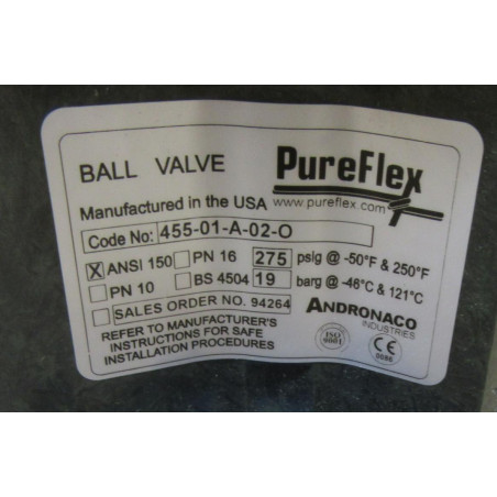 Pureflex 455-01-A-02-O Ball Valve 94264