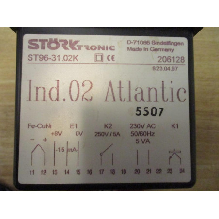 Stork-Tronic ST96-31.02K Temperature Controller ST963102K - Used