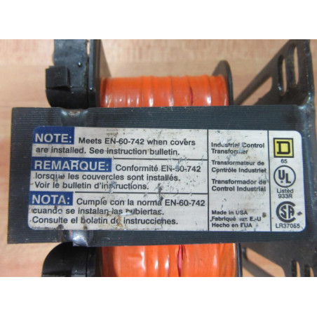 Square D 9070T100D1 Industrial Control Transformer 90464 - New No Box