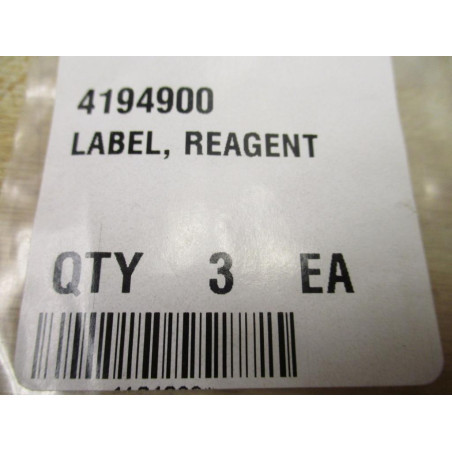 4194900 Reagent Label (Pack of 3)