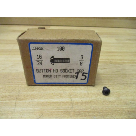 Motor City Fastener 10-24 x 38 Button Head Socket Cap Screw (Pack of 98)