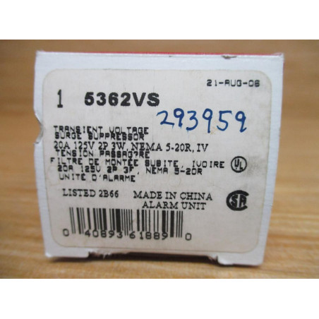 Cooper 5362VS Crouse Hinds Transient Voltage Surge Suppressor