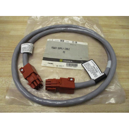 Square D 8030 CC-20 Power Supply Cable 8030CC20 Series D1 Red Connectors