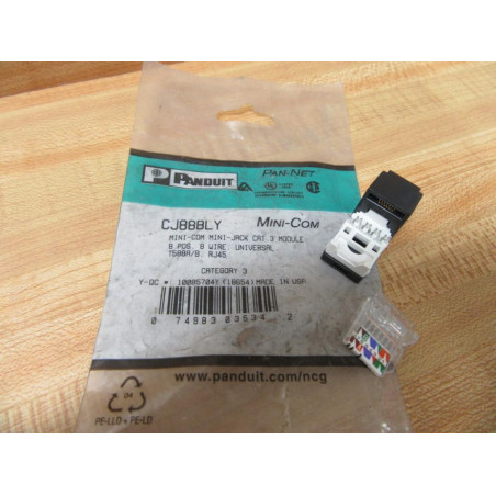 Panduit CJ88BLY Mini-Com Mini-Jack (Pack of 6)