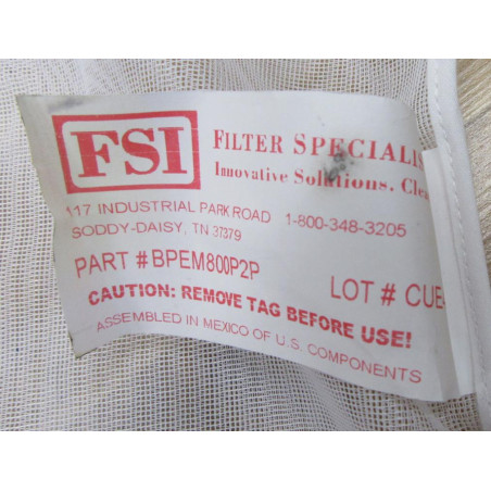 FSI BPEM800P2P Bag Filter (Pack of 11) - New No Box