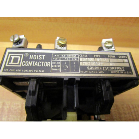 Square D 8965 R0-4 Hoist Contactor 8965 RO-4 - New No Box