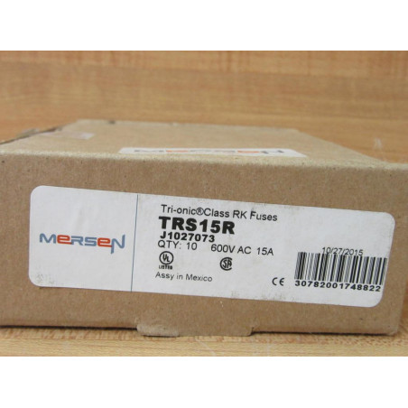 Gould Shawmut Ferraz Mersen TRS15R Fuse Cross Ref 4YZL3 (Pack of 10)