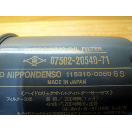 Nippon 67502-20540-71 Hydraulic Oil Filter 70269 - New No Box