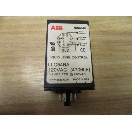 ABB LLC54BA Liquid Level Control Relay - Used