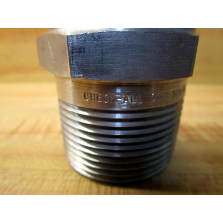 Check-All CON-125-SS Connector Check Valve C0N-125-SS - Used